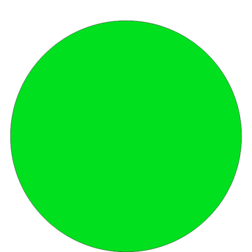 Blank Fluorescent Green Circle Labels