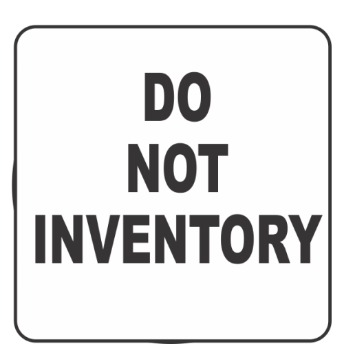 Do Not Inventory Fluorescent Circle or Square Labels