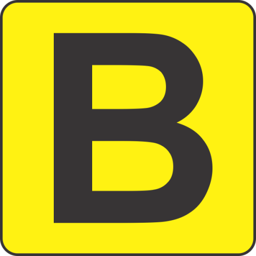 b bubble letter square