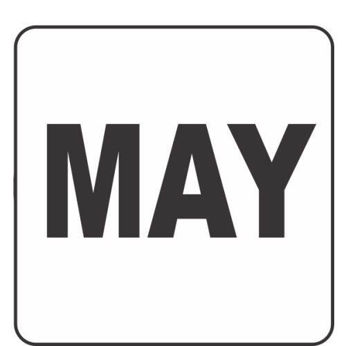 May Fluorescent Circle or Square Labels