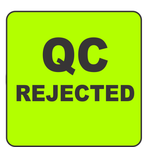 QC Rejected Fluorescent Circle or Square Labels