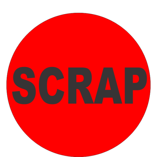 Scrap Fluorescent Circle or Square Labels