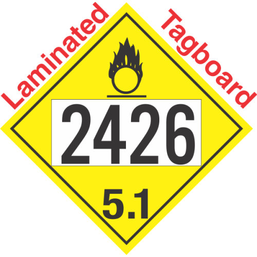 Oxidizer Class 5 1 Un2426 Tagboard Dot Placard