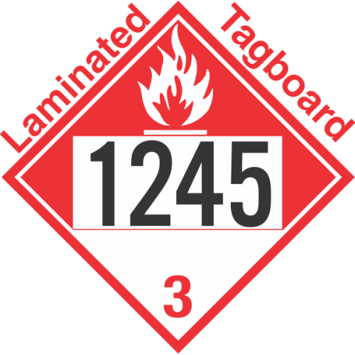 Combustible Class 3 UN1245 Tagboard DOT Placard