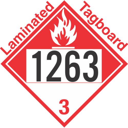 Combustible Class 3 UN1263 Tagboard DOT Placard