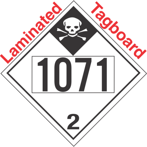 Inhalation Hazard Class 2.3 UN1071 Tagboard DOT Placard
