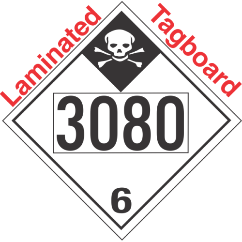 Inhalation Hazard Class 6.1 UN3080 Tagboard DOT Placard